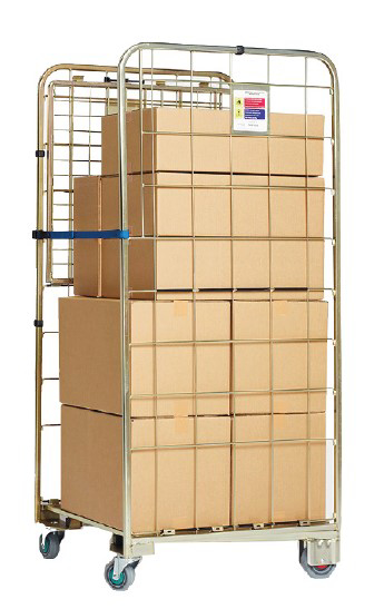 Two Side Roll Cage Stock Trolley | Fork Extension Slippers