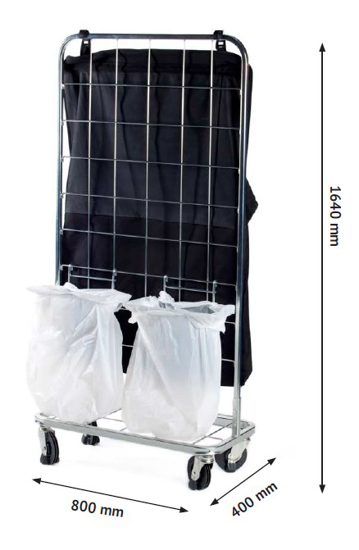 Retail Store Waste Tidy Trolley | Fork Extension Slippers