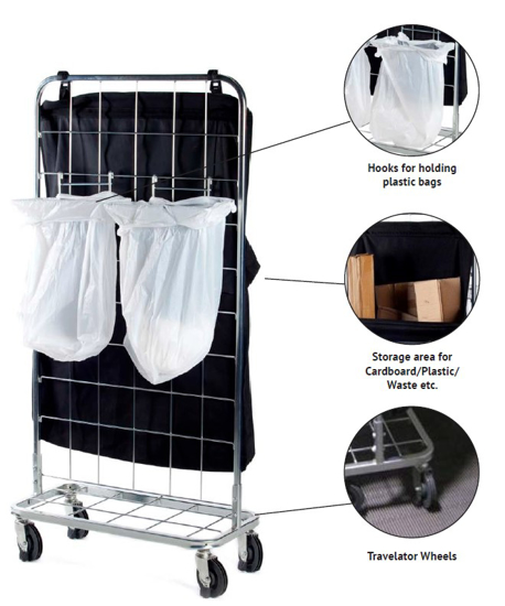 Retail Store Waste Tidy Trolley | Fork Extension Slippers